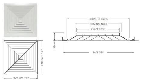 Ceiling Diffusers Lay In 4 Way Blow Airvents Wa
