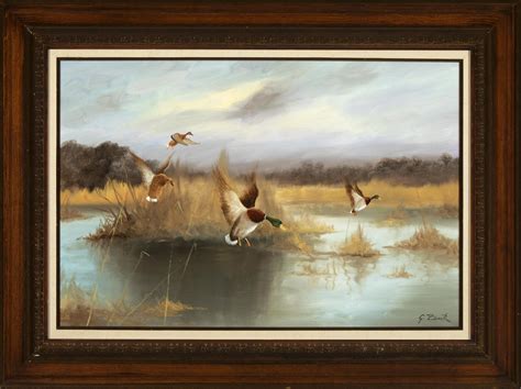 Lot Gerhard Zank Untitled Ducks In The Marsh