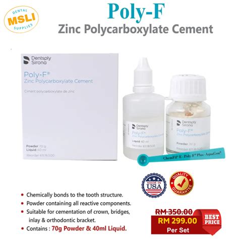 🚚 Delivery Eta Within 3 Days Dentsply Poly F Zinc Polycarboxylate