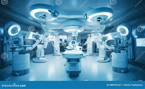 Modern Equipment In Operating Room Of The Hospital Medical Devices For