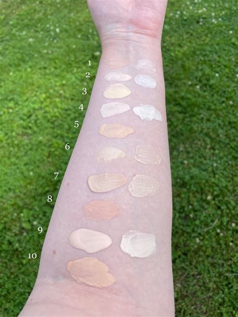 Sephora Foundation Sample Set Swatches Palemua