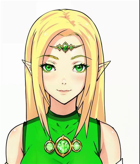 A Cartoon Picture Of A Woman With Blonde Hair And Green Eyes Seaart Ai