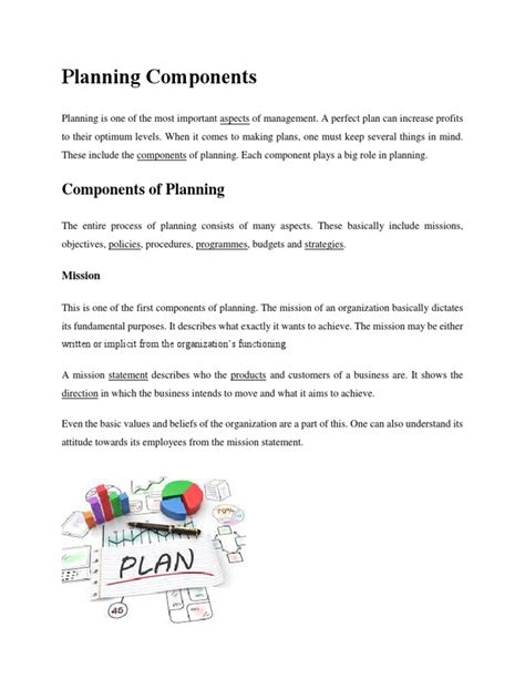 An In Depth Explanation Of The Key Components Of Planning Pdf