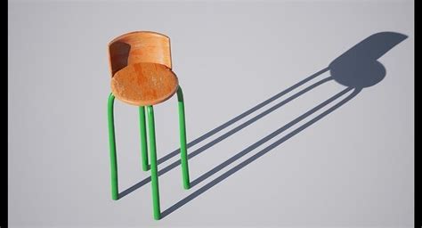 3d Model School Stool Vr Ar Low Poly Cgtrader