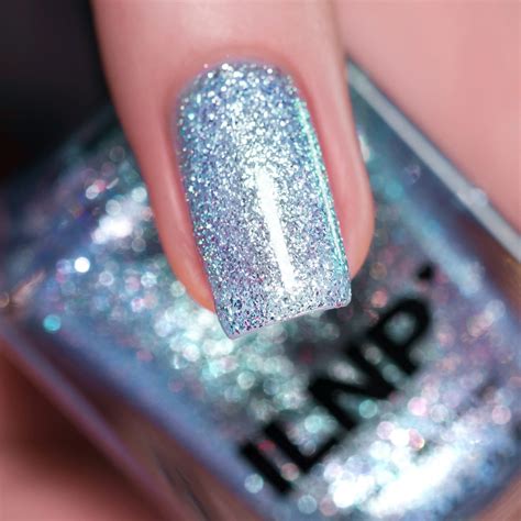 Ilnp Elsa Icy Light Blue Holographic Shimmer Nail Polish