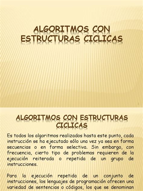 Algoritmos Con Estructuras Cíclicas Pdf Algoritmos Lenguaje De Programación