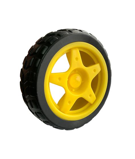 Roda Pneu 68mm Para Carrinho Chassi Robótica Piscaled Arduino