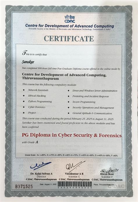 Cybersecurity Forensics Cdac Ethicalhacking Pentesting Networksecurity Careermilestone