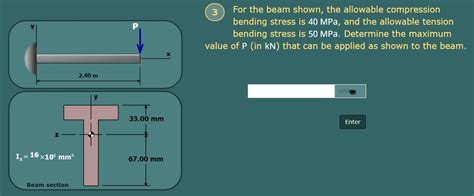 [solved] 3 For The Beam Shown The Allowable Compression