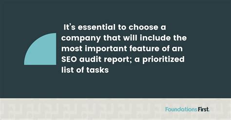 Your Seo Audit Report Should Prioritize Tasks Foundations First