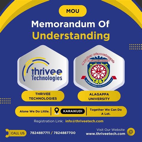 Thrivee Technologies On Linkedin Memorandum Of Understanding Thrivee Technologies Vs Alagappa