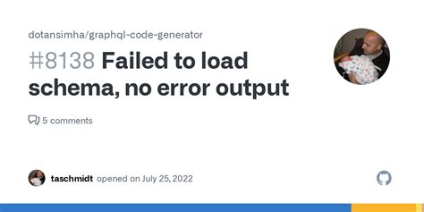 failed to load schema no error output · issue 8138 · dotansimha