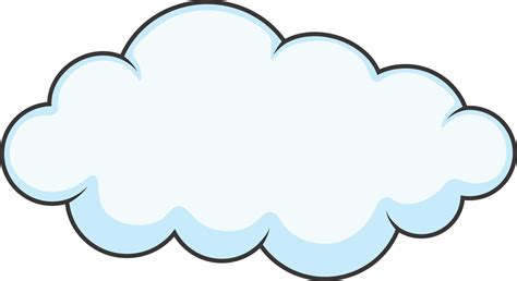 Cartoon Clouds On White Background Cloudscape Element 44618731 Vector