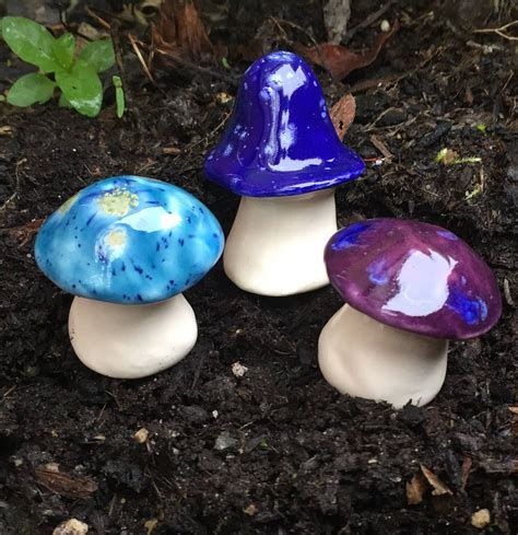 Ceramic Garden Mushrooms At Alyssa Corrie Blog