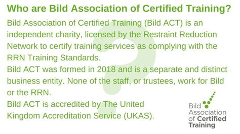 Certification Training Act Bild Association Of Certified Training