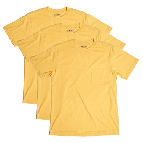 Smiths Workwear Mens Gold Knit Short Sleeve Solid T Shirt Medium