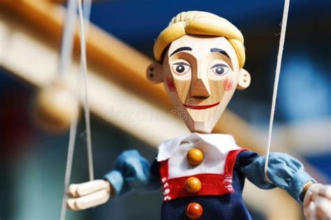 close up of a nearly completed wooden marionette stock image image of