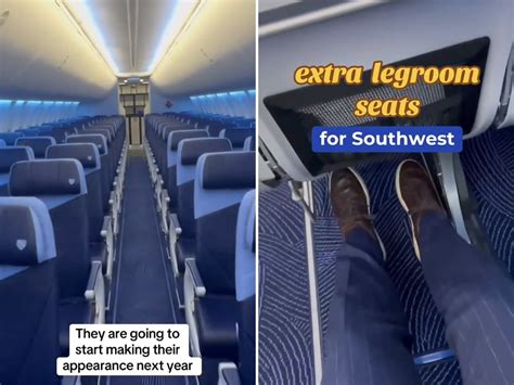 Preview Of Southwest Airlines New Extra Legroom Seats And Other Cabin