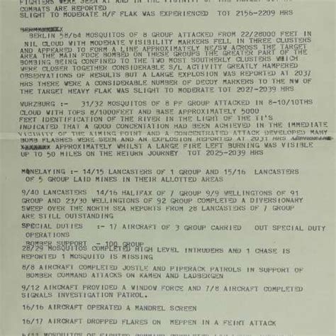 Raf Bomber Command Intelligence Narrative March 1945