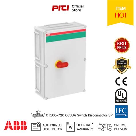Abb Ot800kfcc3ba 720a 3p Encl Safety Switch Enclosed Switch Disconnector Otp Series Plastic