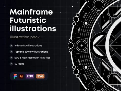 خرید و قیمت دانلود ایلوستریشن Mainframe Futuristic Illustrations ترب