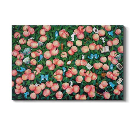 Peach Garden Canvas Wall Art By Eury Kim Icanvas