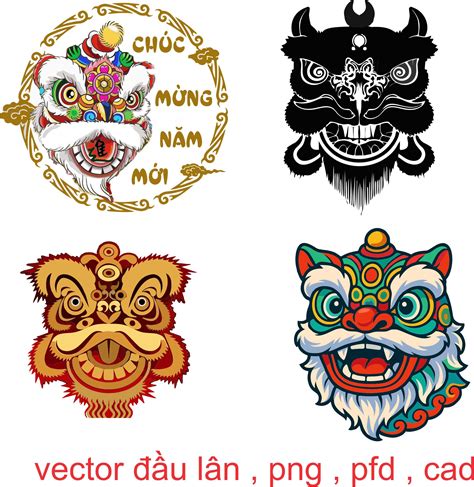 Đầu Lân Vector Hình ảnh Con Lân Vẽ Png Crd Pdf Tải Miễn Phí