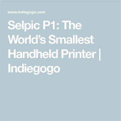 Selpic P1 Worlds Smallest Handheld Printer