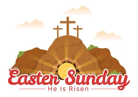 Download Easter Sunday He Is Risen Graphic Wallpaper