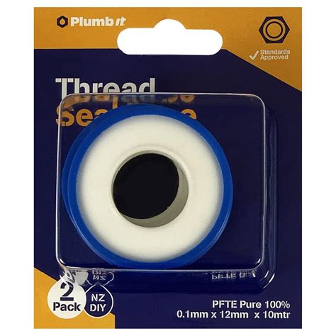 Plumb It Thread Seal Tape 10m Roll White Mitre10