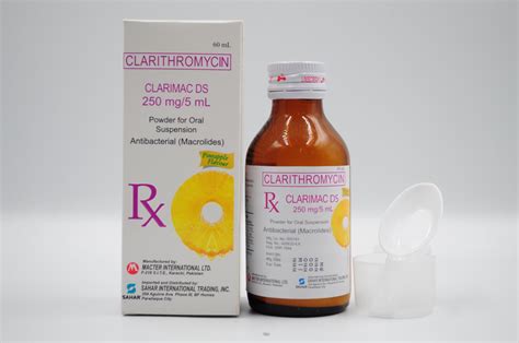 Clarimac Ds Clarithromycin 250 Mg5 Ml Sahar Pharma