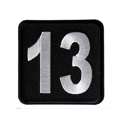 Patch Ecusson Motard Biker N°13 Square