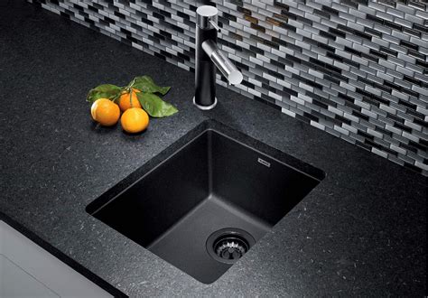 Blanco Precis Silgranit 13 In Undermount Bar Sink Coal Black