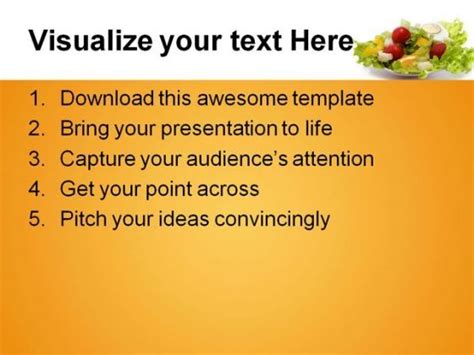 Healthy Salad Food Powerpoint Template 1110