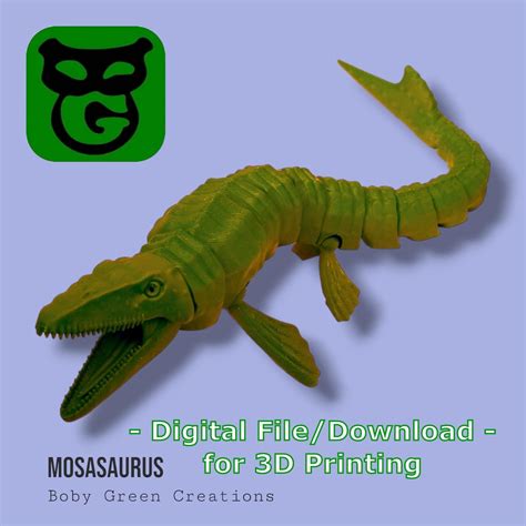 Mosasaurus V2 3d Blueprint Etsy