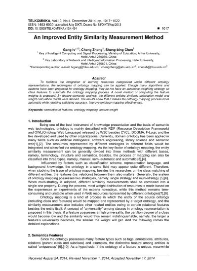 an improved entity similarity measurement method