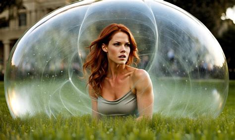 Amanda Righetti Trapped In A Big Bubble In Grass By Killer2011klown On Deviantart