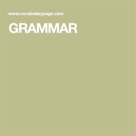Grammar Book Cover Page