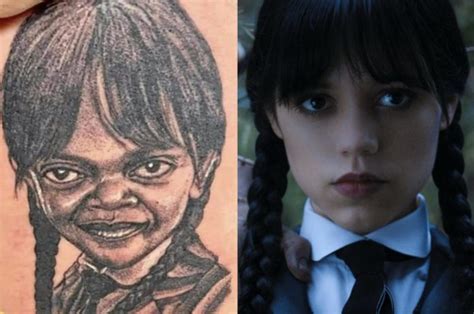Wednesday Tattoo Mocked For Looking Like Samuel L Jackson
