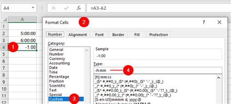 display negative time values in excel brainbell