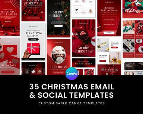 Christmas Email Marketing Template Christmas Social Media Template