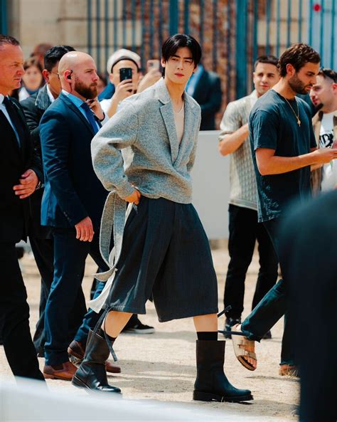 230623 Astro Cha Eunwoo At Dior Mens Summer 24 Paris Fashion Week Show
