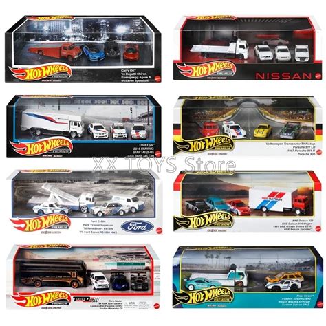 Hot Wheels Premium Collector Display Set 4 Pack 1 64 Scale Metal Die