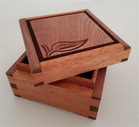 Secrets Box A Little Square Dovetailed Box With A False Floor For