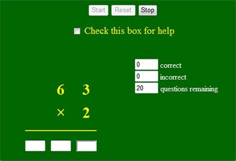 Long Multiplication Game Interactive Worksheet 2 Digits By 1 Digit