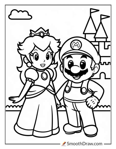 24 Princess Peach Coloring Pages Print Free
