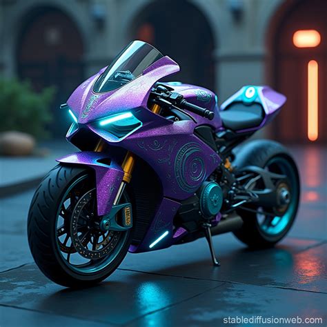 A Futuristic Ducati Panigale 1199 Motorcycle With Design Elements