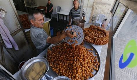 Palestinian Candy Vendor Makes Traditional Special Editorial Stock