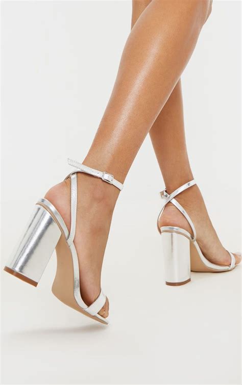 Silver Block Heels Artofit