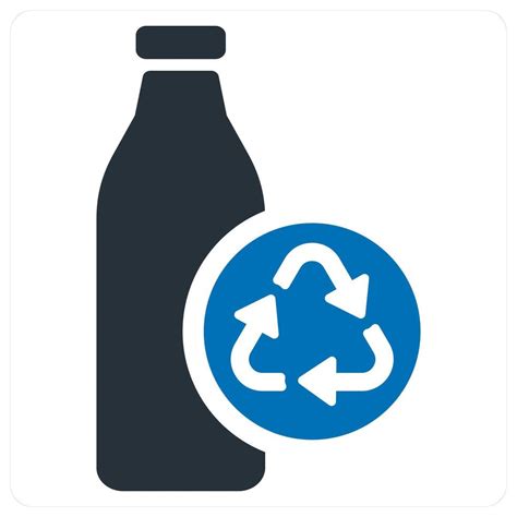 Recycle Bottle And Ecology Icon Concept In Blue Color 60740741 Vector